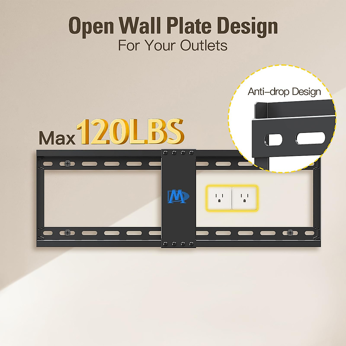 Mounting Dream Advanced Tilt TV Wall Mount for Most 42-90 Inch TVs, Premium Wall Mount TV Bracket with Full Tilt Extension up to 7 inch, Fits 16", 18", 24" Studs, Max VESA 600x400mm and 120LBS MD2104