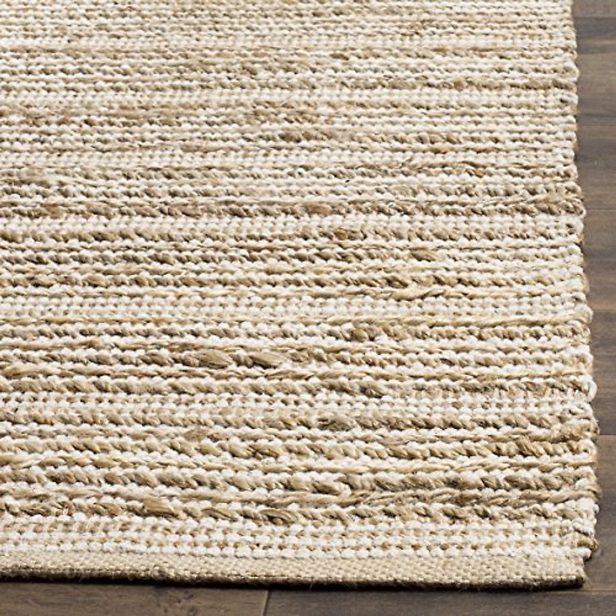 SAFAVIEH Cape Cod Collection 8' x 10' Natural/Ivory CAP851G Handmade Flatweave Jute Area Rug