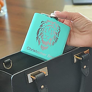 6oz Stainless Steel Flask, Cheerleading Coach, Personalized Engraving Included (Red)