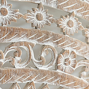 Moroccan King Headboard Medallion Sculpture Bedroom Furniture Oriental Wall Art Hanging Mounted Home Coastal Living Decoration from Thailand 72 Inches