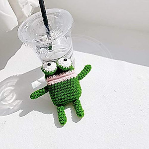 SGVAHY Case for Airpods Pro Case Cover with Keychain Kawaii Airpod Pro Case Cover Cute Frog Knit Furry Apple Airpods Pro Generation Wireless Charging Case Fluffy Soft Fur Mini Airpod Case