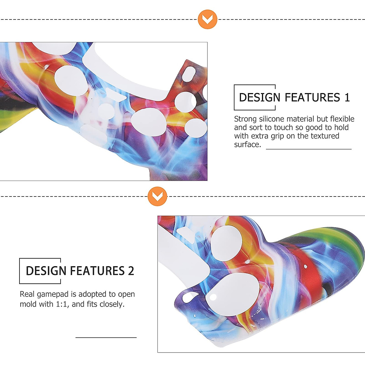 OSALADI Gamepad Anti- Slip Sleeve Silicone Cover Case Compatible for PS4 Game Console Handle