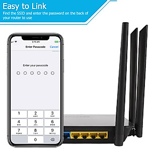 Dual Band 4G LTE Router with SIM Card Slot Unlocked Modem, 1200Mbps Mobile Hotspot Support AT&T and T-Mobile, 6-Antenna Wireless Wi-Fi Router