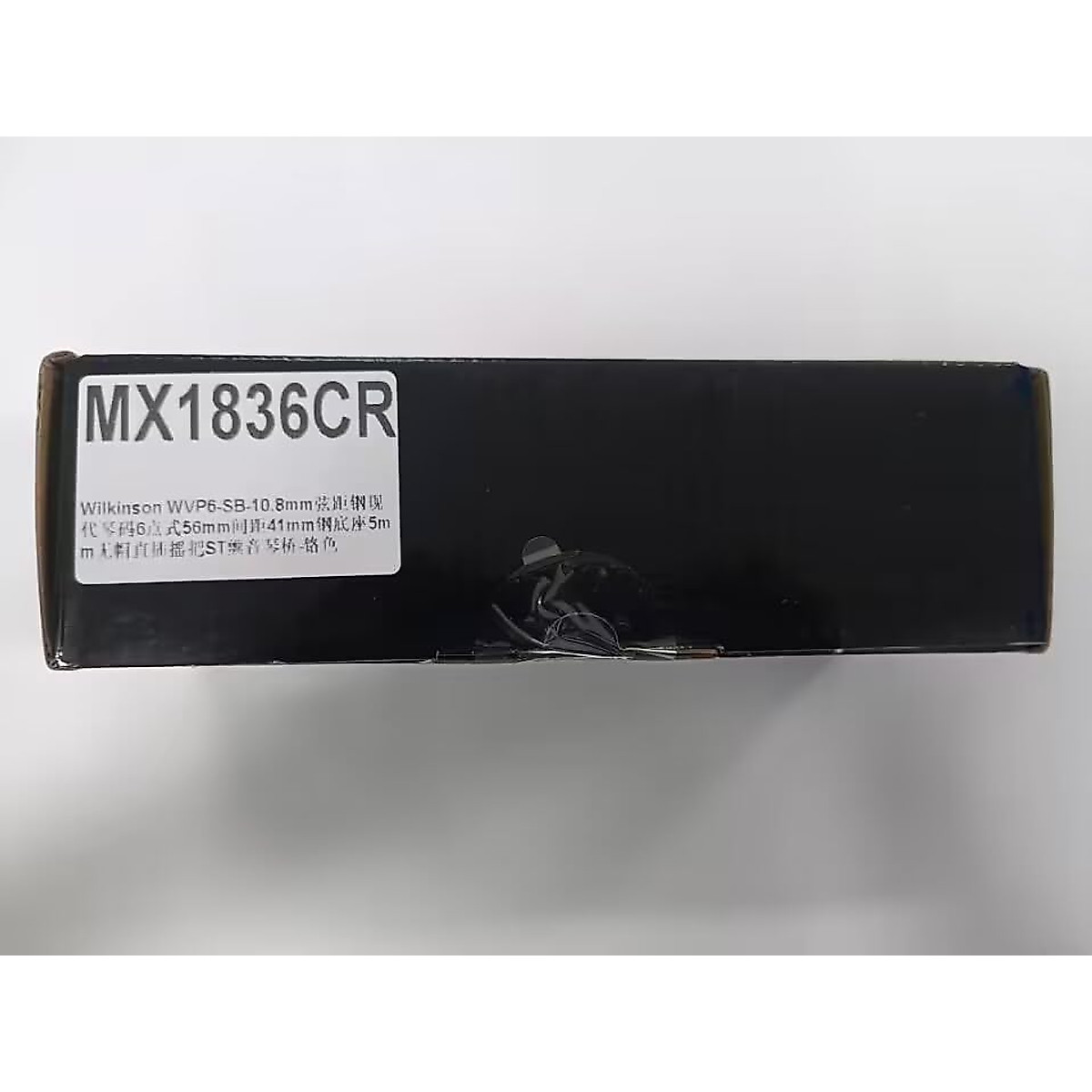 Wilkinson WVP6-SB 54mm 5+1 Hole SUS Stainless Steel Saddles Guitar Tremolo Bridge with Full Solid Steel Block for Import Strat and Japan Strat, Chrome