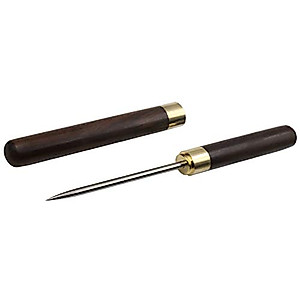 9" Ice Picks Stainless Steel Wooden Handle With Cover for Kitchen, Bars, Bartender,Picnics, Camping, And Restaurant (Black sandal wood)