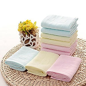BENBOR 30x30cm Face Towel Square Towels for Washing Face Drying Hair Towels Cleaning Towel Face Cloths for Baby Kids Adult - Pink