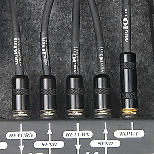 Augioth 12 Inch Guitar Patch Cable 30 CM Performance Guitar Effect Pedal Cables Straight to Angled 2Pack