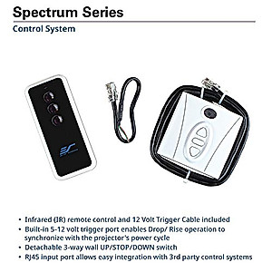 Elite Screens 142" Spectrum Electric Motorized Projector Screen with Multi Aspect Ratio Function Diag 16:10 & 138-inch Diag 16:9, Home Theater 8K/4K Ultra HD Ready Projection