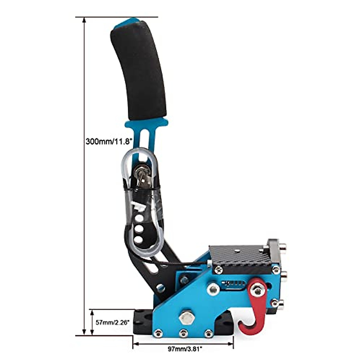 YESHMA 64 Bit USB Handbrake PC Handbrake & Non-Contact Plus Hall Sensor Compatible With G25/27/29/920 T500 T300,Professional Gaming Peripherals using for Racing Games(Blue without Clamp)