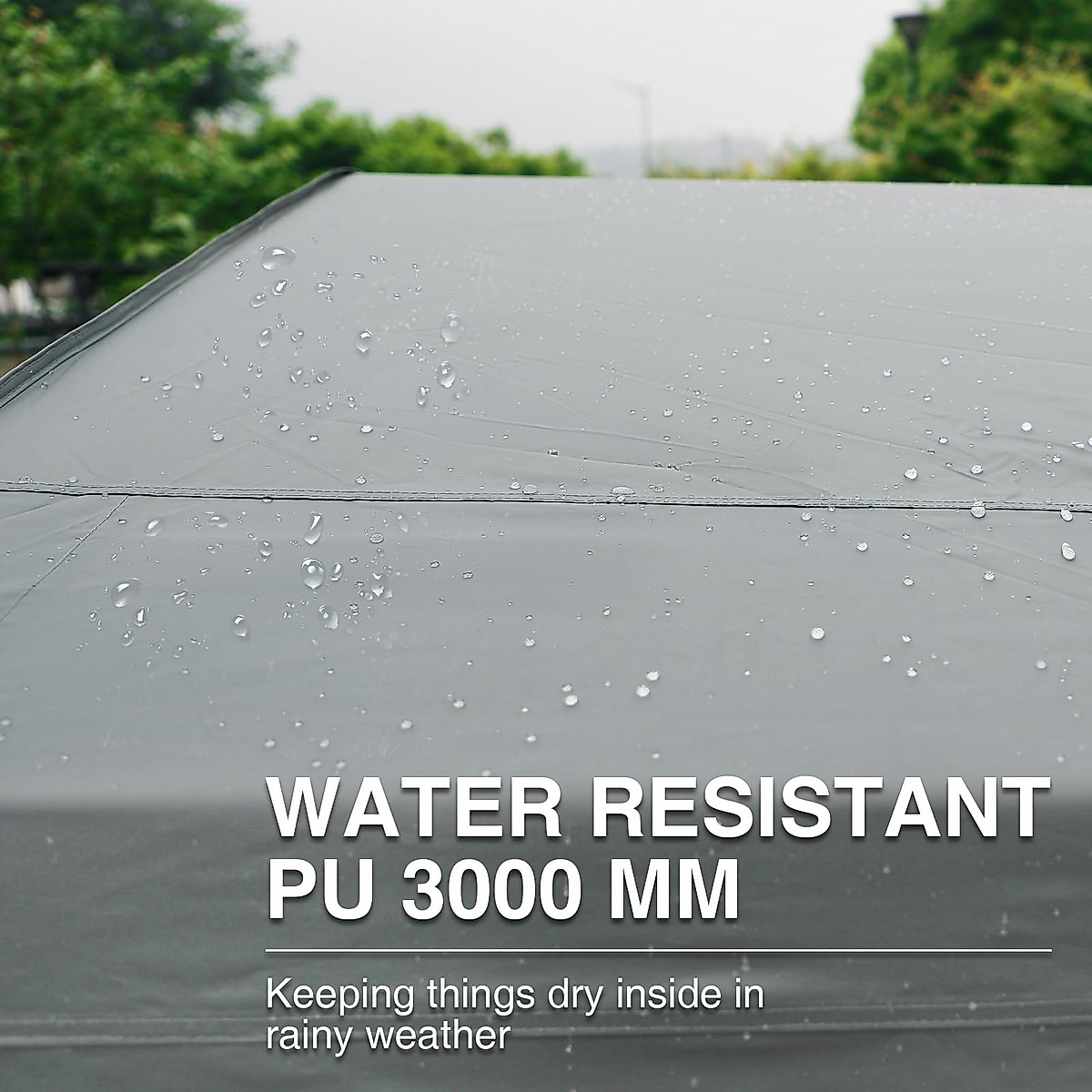 EVER ADVANCED Outdoor Storage Shelter with Vents Storage Tents for Outside Heavy Duty Storage Sheds for Motorcycle, Bike, Grey