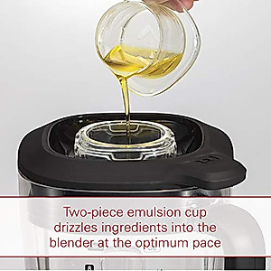 Wolf Gourmet High-Performance Blender, 64 oz Jar, 4 program settings, 12.5 AMPS, Blends Food, Shakes and Smoothies, Red Knob, Stainless Steel (WGBL100S)