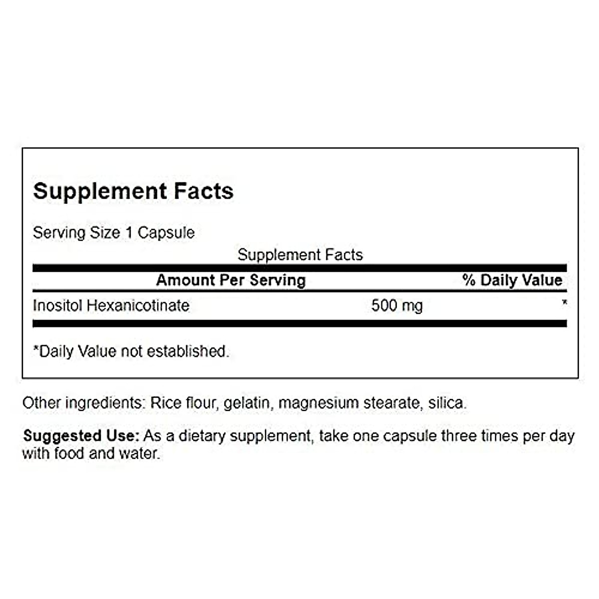 Swanson Flush Free Niacin 500 Milligrams 240 Capsules (2 Pack)