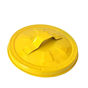 AITING Mini Trash can & Iron Garbage can Pencil Cup Holder 2pcs (Yellow)