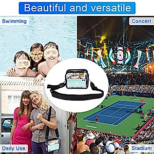 Petutu Clear Purse Clear Crossbody Bag for Women Clear Bag Stadium Approved for Concerts, Festivals, Black