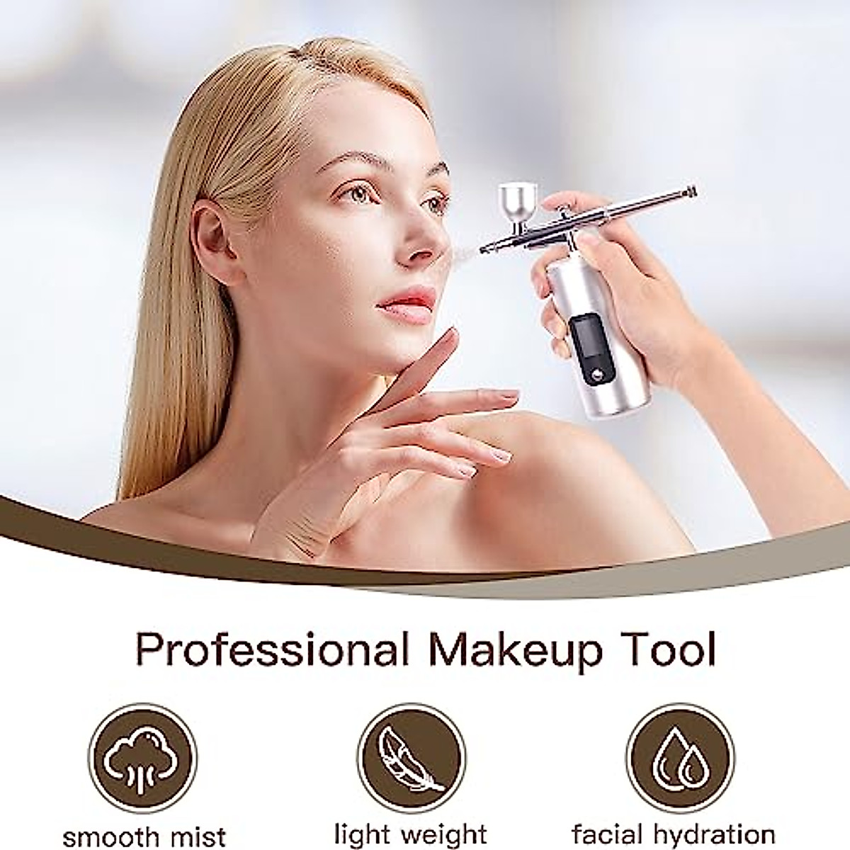 GGsimidale Airbrush Kit with Compressor, 36PSI Handheld Mini Air Brush Gun Set, Portable High Pressure Air Brushes for Painting, Tattoo, Nail Art, Mode, Makeup, Cake, Barber