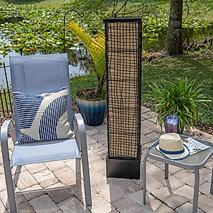 Kenroy Home 32250BRZ Trellis Outdoor Floor Lamp with Black Finish, Casual Style, 51" Height, 11" Width, 11" Depth