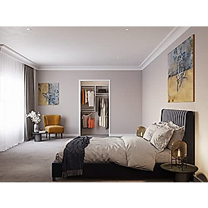 Closet Kit with Hanging Rods - Corner Closet System - Closet Shelves - Closet Organizers and Storage Shelves (White, 48 inches Wide) Closet Shelving