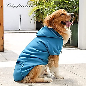 Dog Hoodie for Small Dogs Boy Pet Cats Autumn and Winter Zipper Fleece Pocket Sweatshirt Solid Color Tops Hoodies Clothes Christmas Outfit for Dogs Female