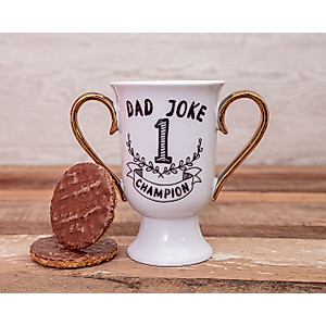 Boxer Gifts Dad Joke Number 1 Champion Trophy Mug | Fun Novelty Father's Day Gift For Dads