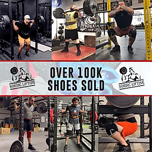 Nordic Lifting Powerlifting Shoes for Heavy Weightlifting - Men's Squat Shoe - MEGIN Black