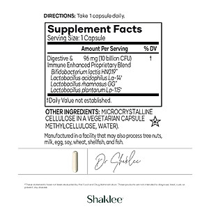 Shaklee - Optiflora® DI Probiotic -10 Billion CFUs - 4 Bacterial Strains - Bifidobacterium lactis HN019™ - Supports Intestinal Flora Balance & Regularity - Gluten, Soy & Dairy Free - 30 Capsules