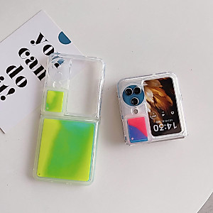 for Oppo Find N3 Flip Case,Cute Cartoon Design Glow at Night Phone Protective Cover for 2023 New Oppo Find N3 Flip Gift for Girls Boys (Green)