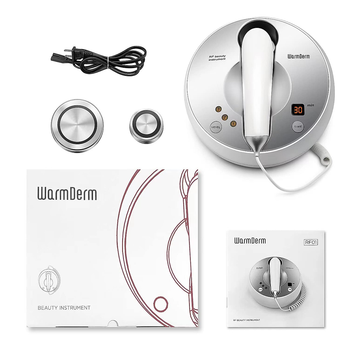 WarmDerm Skin Firming Facial Device, Professional Home Beauty Device for Face and Body, 3 Energy Levels - Salon Results
