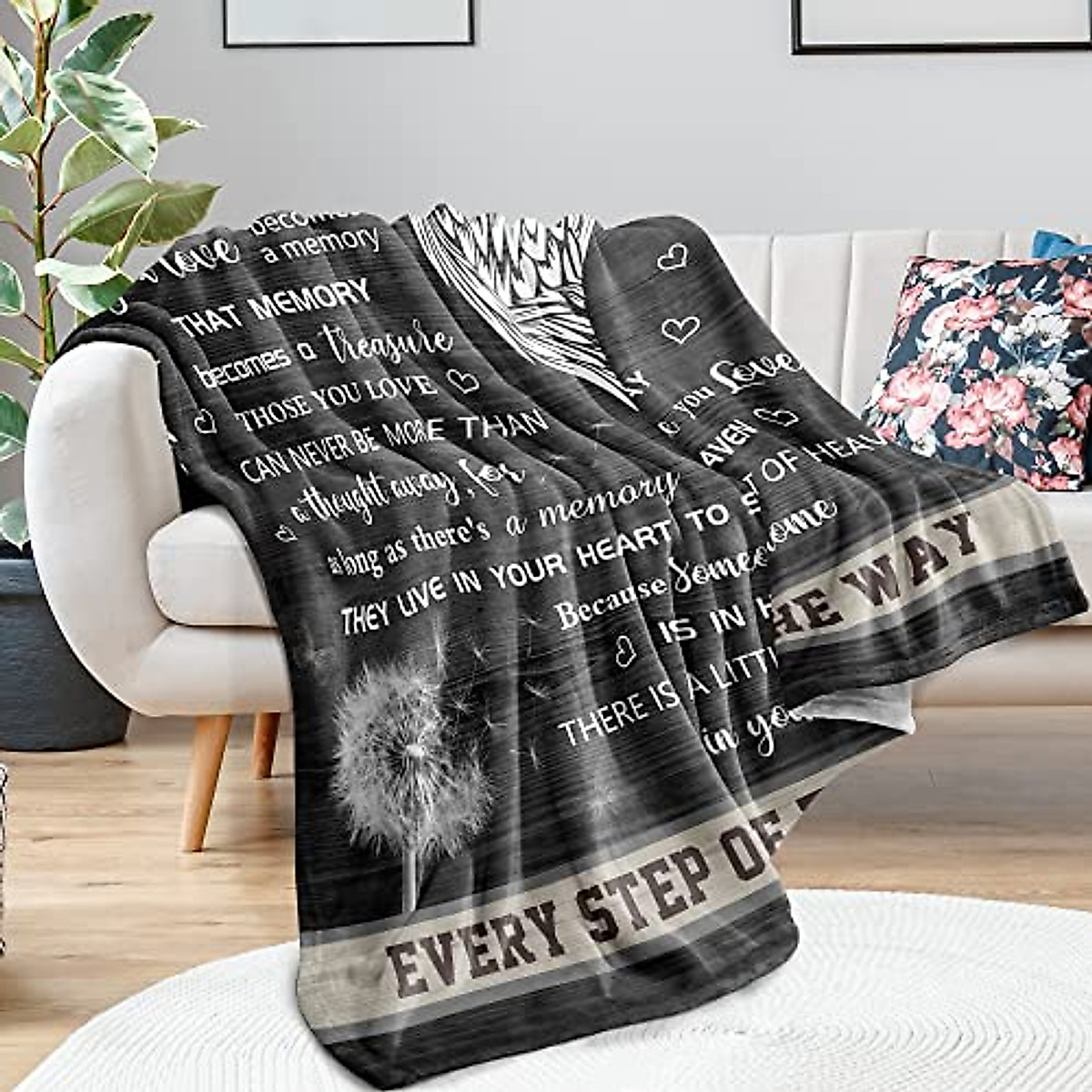 Bereavement Gifts Blanket 50"x60", Sympathy Gift, Memorial Gifts, Bereavement Gift Ideas, In Memory Of Loved One Gifts, Condolences Gift, Memorial Gifts For Loss Of Mother/Father/Pet Throw Blankets