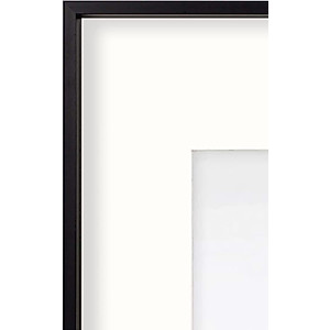 Golden State Art, 16x20 Black Picture Frame Displays Photo 11x14 with Mat or 16 x 20 Without Mat for Wall Mounting, Classic Satin Aluminum Frames with Real Glass (Pack of 1)