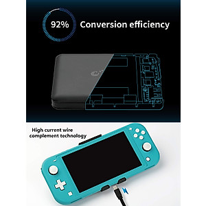 Power Bank for Switch Lite,5000mAh Rechargeable Extended Portable Battery Charger, Compact Travel Backup Power Pack for Switch Lite