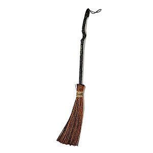 Worth Imports 35" Witch Broom Halloween Décor, Black, Orange, Cream