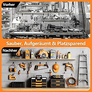 Kitmiido 12 Pack Garage Hooks,Heavy Duty Steel Wall Mounted Organiser,Anti-Slip Storage Hook for Organising Bike, Ladder, Garden Tools, Ropes, Cables（Orange）