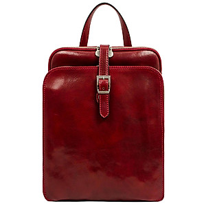 Time Resistance Leather Backpack Convertible to Shoulder Bag - Handmade For Laptops up to 12 Inches Daybag Rucksack