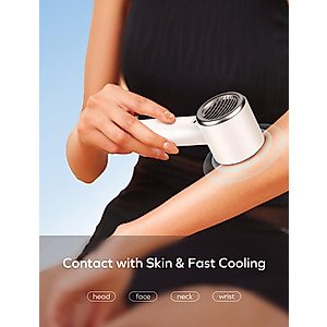 MOMAX Handheld Fan with Ice Cooling, Fast Cooling to 46°F, USB Rechargeable, Mini Fan with 12000RPM, Portable Fan for Summer/Outdoor, Gifts for Women and Child