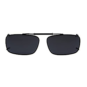 Eyekepper Metal Frame Rim Polarized Lens Clip On Sunglasses 56 * 34MM Grey Lens