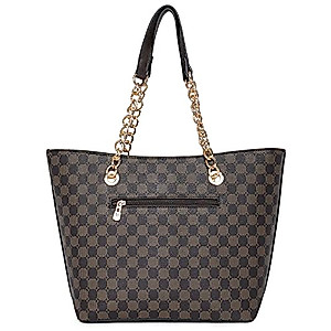 Montana West Large Tote Bag with Zipper Leather Purses and Handbags for Women Top Handle Shoulder Satchel Handbags Fashion Ladies Designer Handbags with Pockets Women Leather Hobo Handbags MWC-039CF