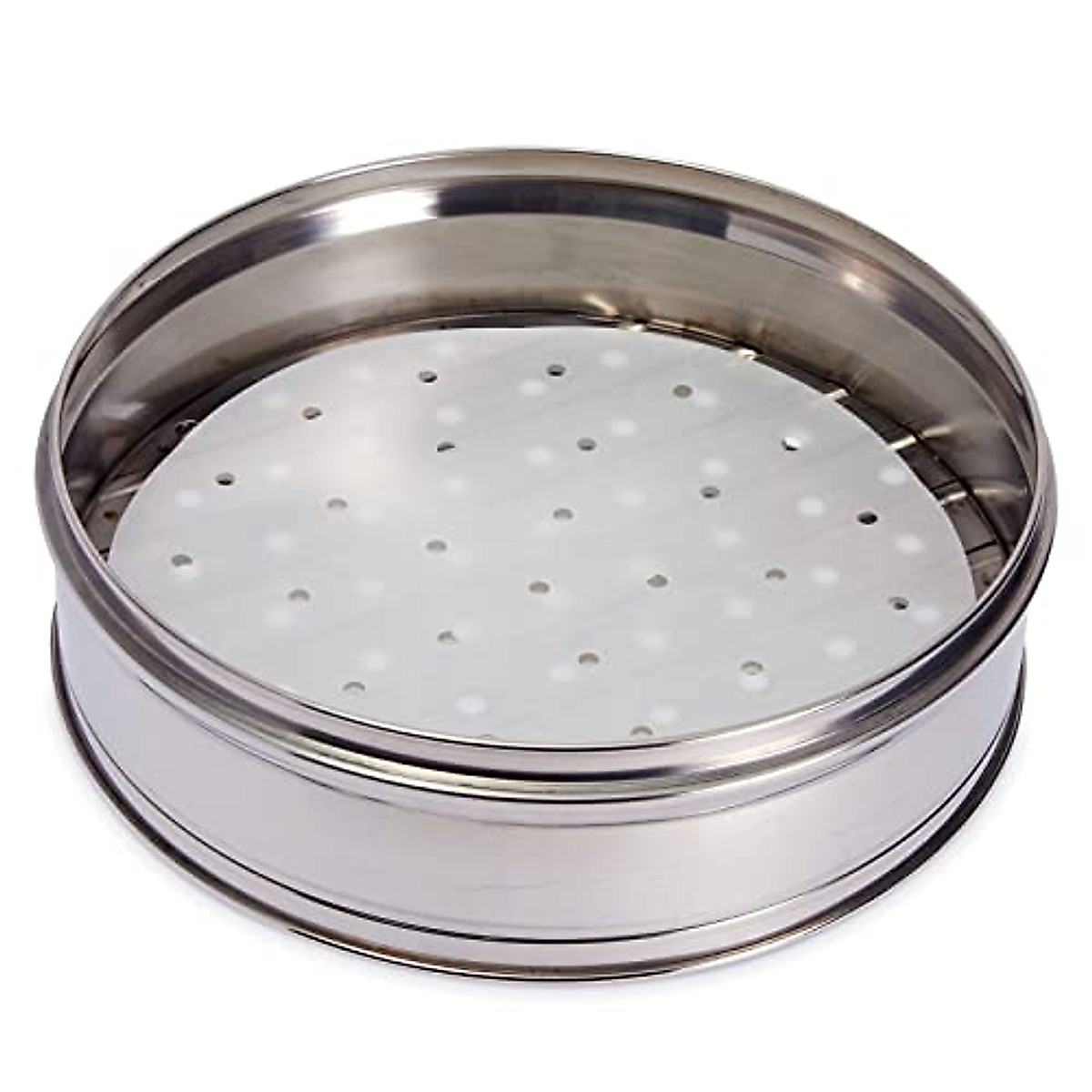 100 Pack Round Air Fryer Liners with Holes for Air Fryer Basket, Dumpling Paper, 10 Inch Perforated Bamboo Steamer Liner Sheets for Baking (White)