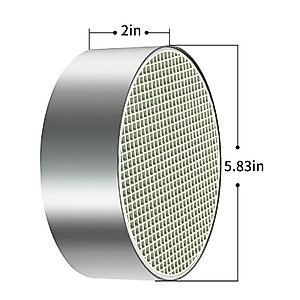 Ytpoools Hearth Wood Stove Catalytic Combustor, 5.83" x 2" & 6" x 2" Round Ceramic Catalytic Combustor Replacement for Englander & Dovre & Dutchwest Wood Burning Stoves CC-001, Models 2460, 2461, 2462