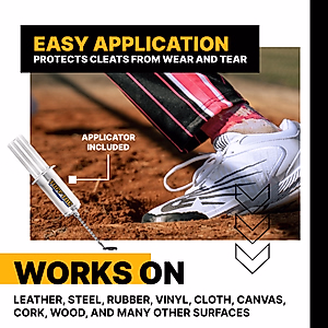 Tuff Toe Pro V2 Baseball and Softball Pitching Toe Guard - Liquid Shoe Repair and Waterproof Crease Protectors (Black)