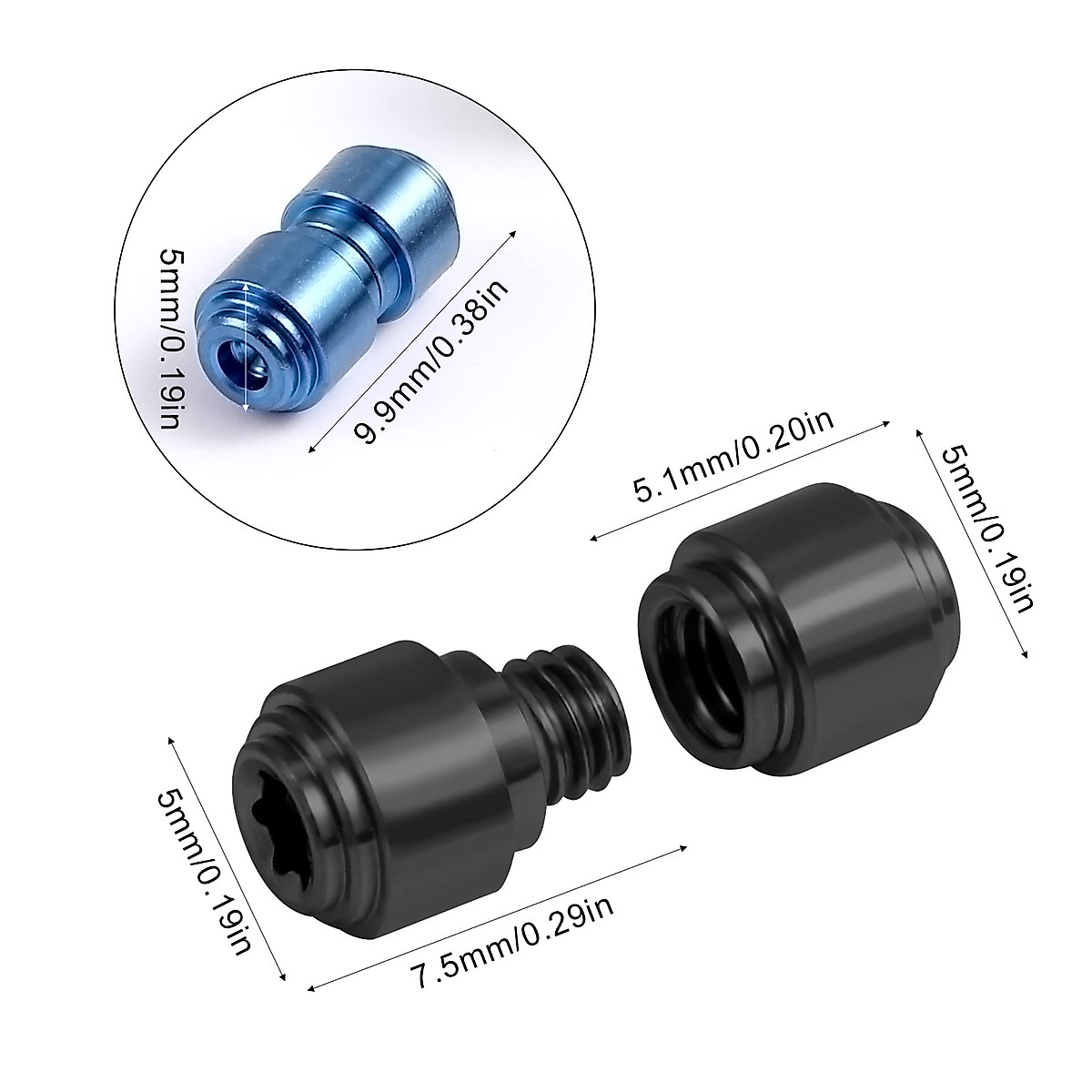 SAVITA 3 Sets Thumb Studs, Titanium Screws Replacement Thumb Studs Pocket Blade Screws for Benchmade 535 Bugout (3 Colors)