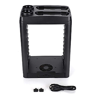 Multifunctional Vertical Cooling Stand for PS4,Charging Dock Station with 11 Game CD Storage for PS4 for PS4 Slim for PS4 Pro