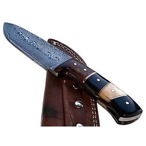 Poshland BC-1092 Handmade Damascus Steel 8 Inches Full Tang Skiner Knife