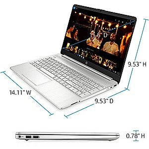 HP 15-EF200 Laptop 2023 15.6” 1366 x 768 Display AMD Ryzen 7 5700U, 8-core, AMD Radeon Graphics, 64GB DDR4, 4TB SSD, Wi-Fi 6, Bluetooth 5.2, 720p HD Camera, Windows 10 Pro