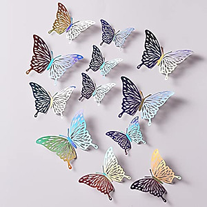 36PCS 3D Butterfly Wall Stickers Mural Stickers 2021 Newest Style, Premium Butterfly Cake Decoration Butterfly Wall Decor Garland Decor Balloon Decor Party Decals For Baby Shower Birthday Kids Girls