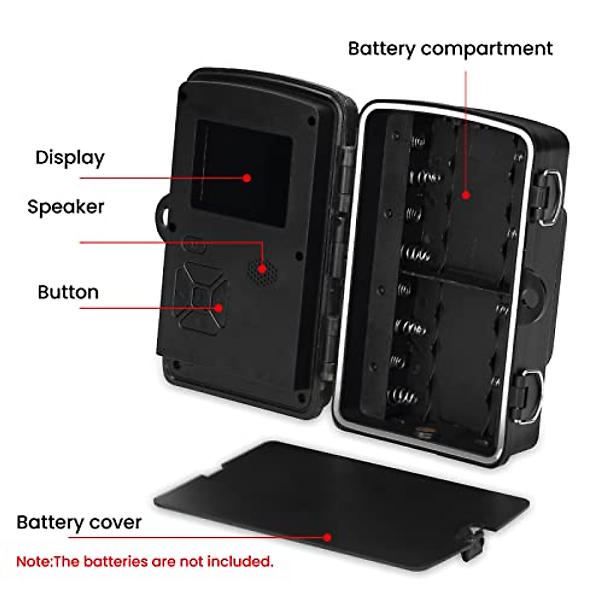 DUONIANHESJ 16MP 1080P Outdoor Camera Field Detection Infrared Camera 2.0 Inch TFT Color Display Day Night Use Hunts Night-Visions Camera (Color : PR100C Camera)