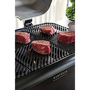 Everdure FURNACE 3-Burner Gas Grill, Liquid Propane Portable BBQ Grill with Die-Cast Aluminum Body and Fast-Ignition Technology, 466 Square Inches of Grilling Surface, Adjustable Height, Matte Black