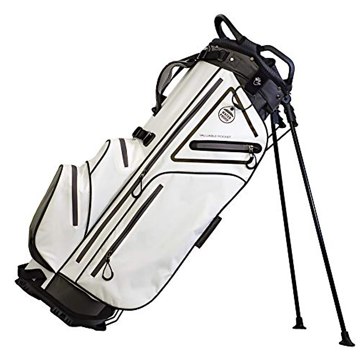 Club Champ Waterproof Stand Golf Bag, White/Black (JR989)