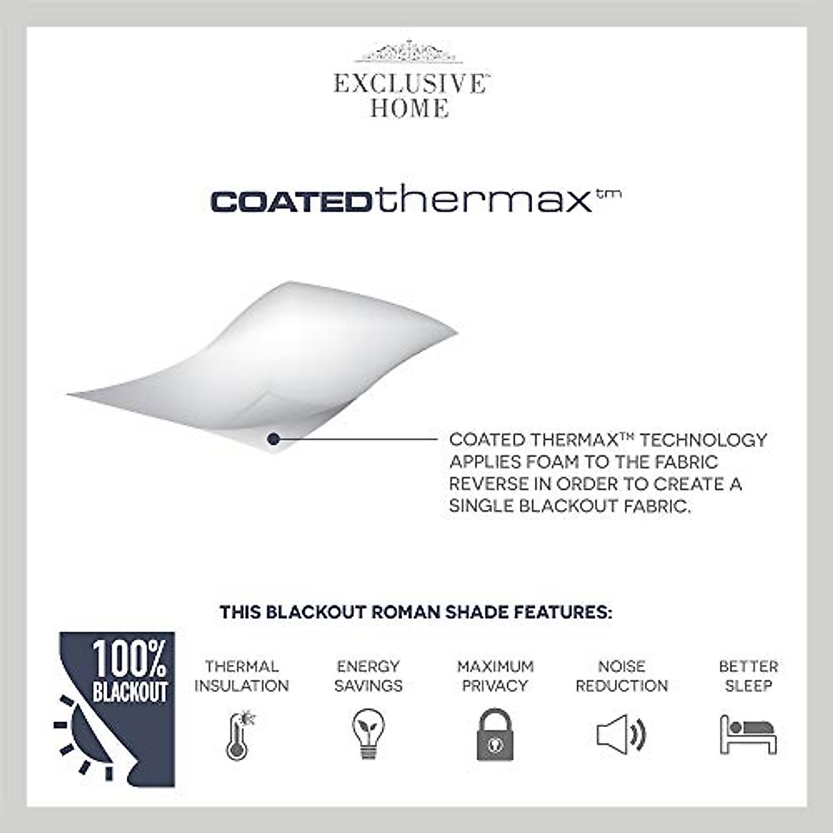 Exclusive Home Curtains Marseilles Damask 100% Blackout Roman Shade, 27"x64", Silver