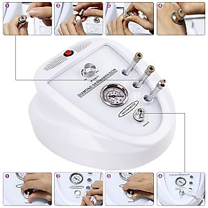 Yofuly Diamond Microdermabrasion Machine, 65-68cmHg Suction Power Professional Dermabrasion, Home Use Facial Skin Care Equipment