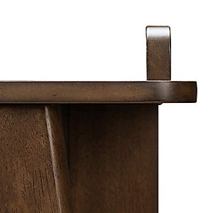 Finch Darren Home Office Drawer Mid Century Accent Desk, 43 Inch Wide Simple Modern Study Table, Walnut Brown